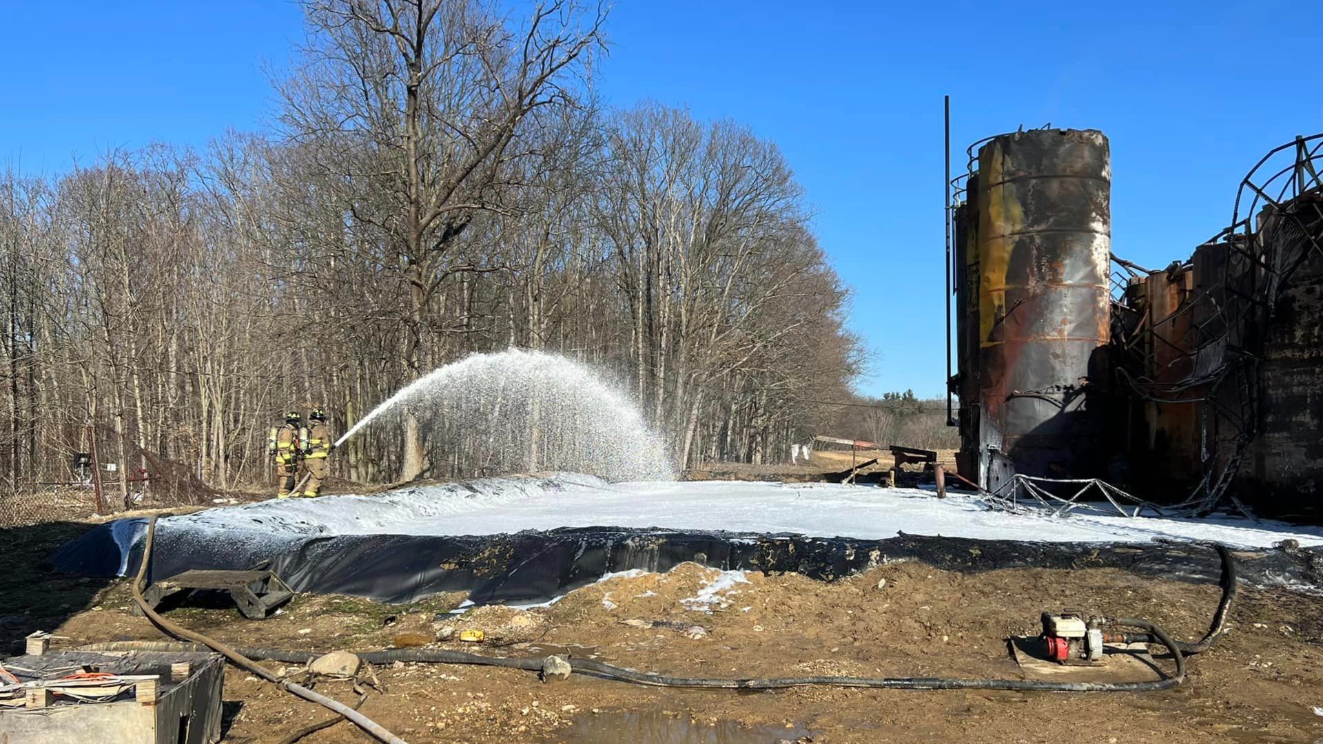 Oil well fire in Wayland | wzzm13.com