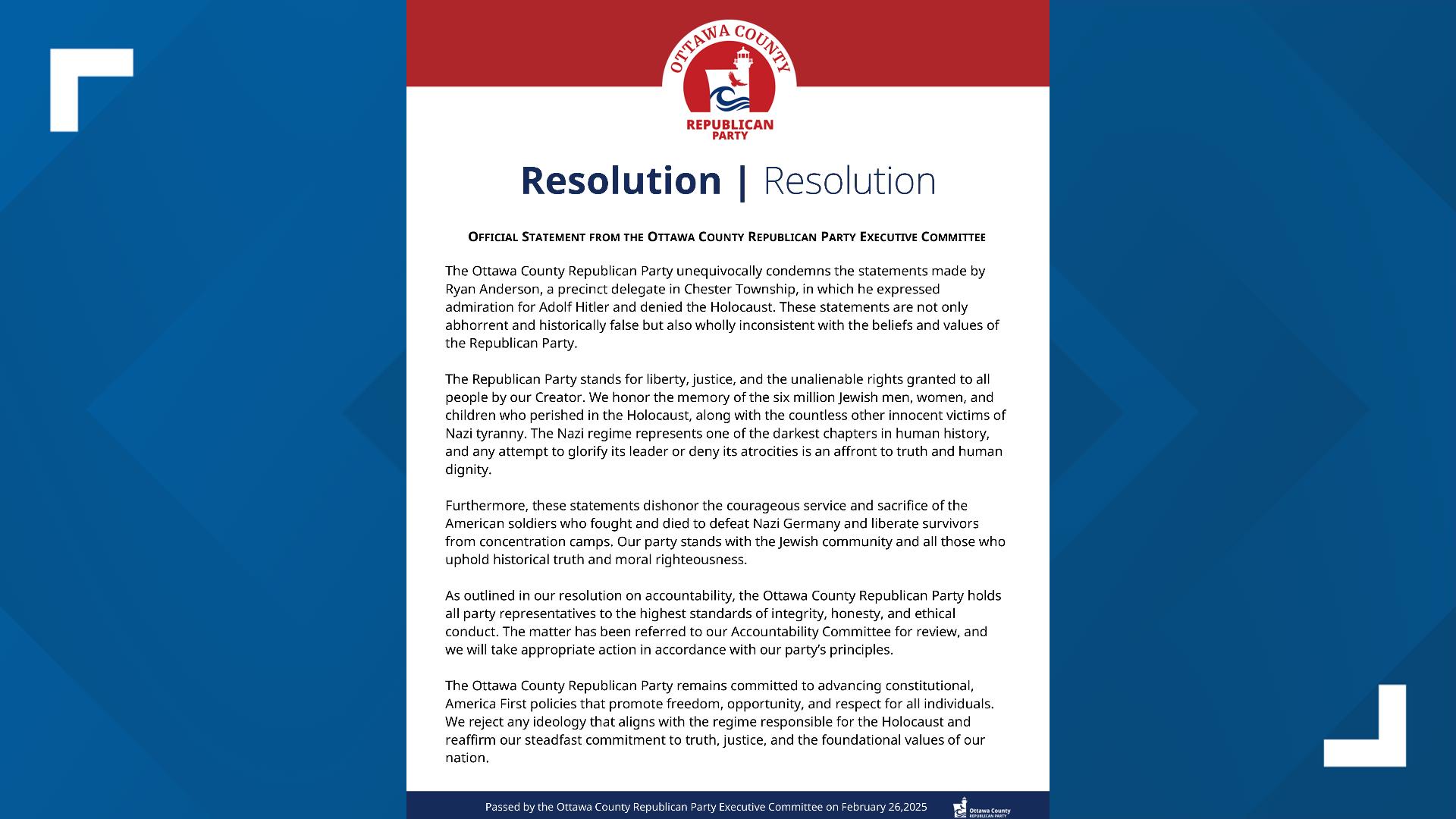 Ottawa County GOP condemns delegate's controversial Facebook posts ...