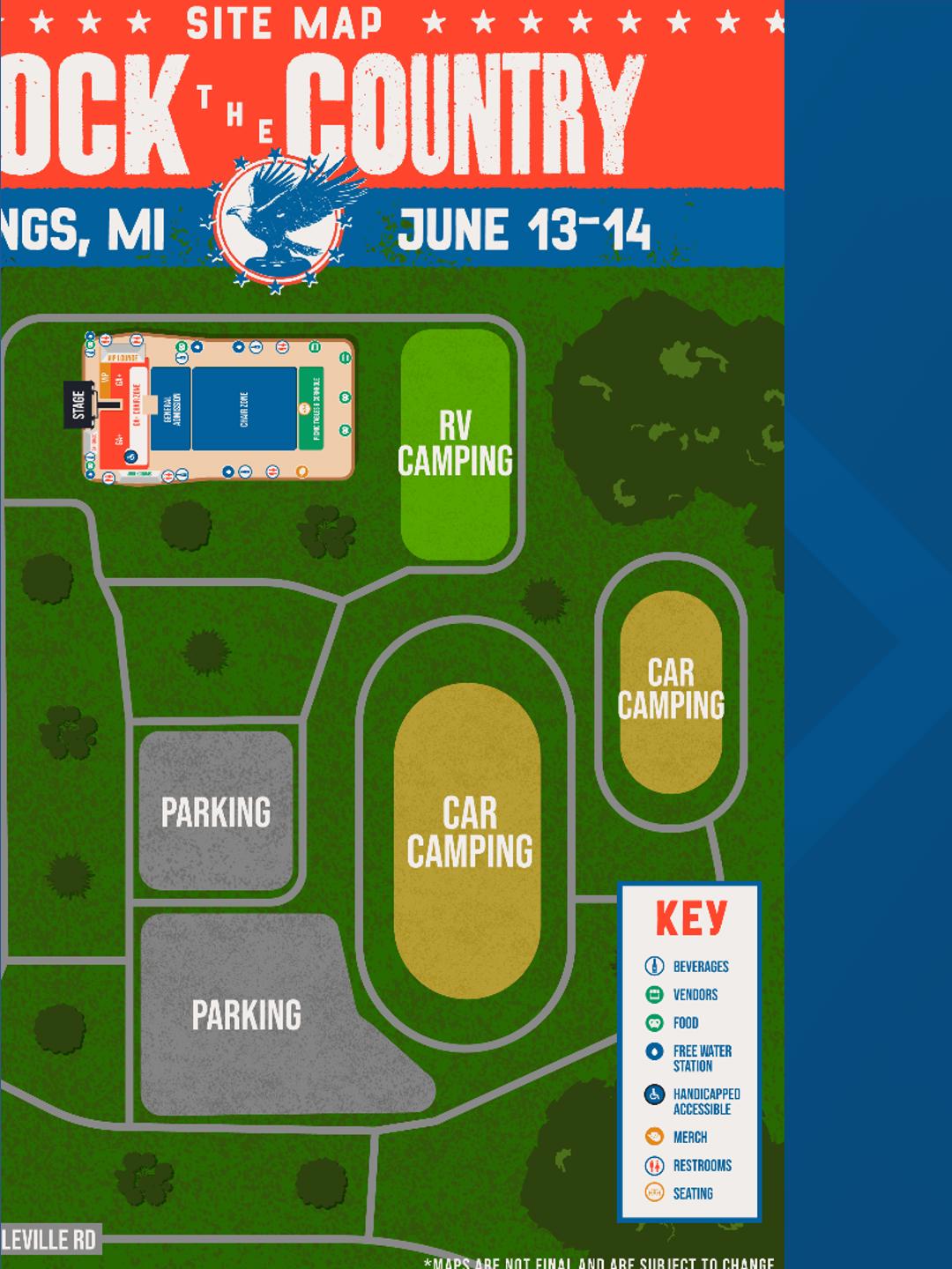 Rock The Country 2025 in Hastings, MI | Parking, camping & lineup info ...