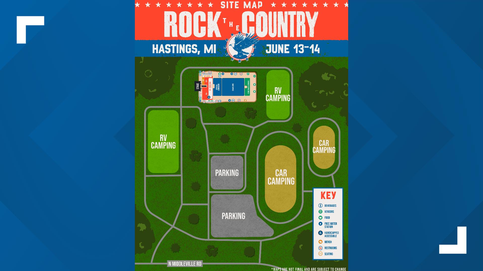 Rock The Country 2025 in Hastings, MI | Parking, camping & lineup info ...