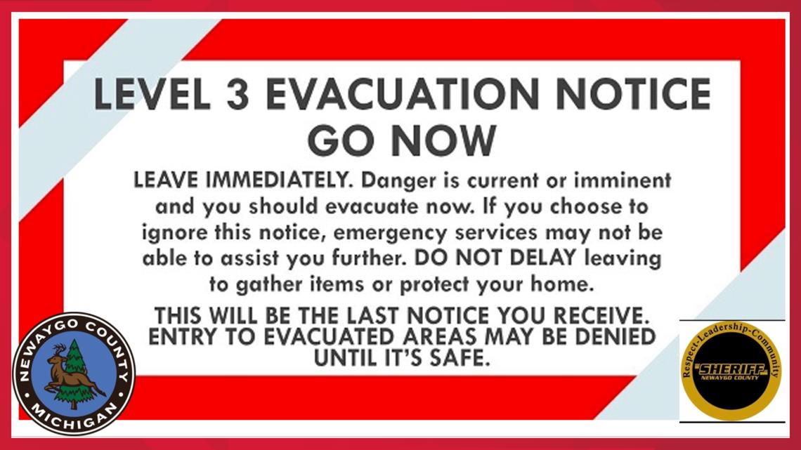 EVACUATE NOW! | Newaygo County Emergency Services issues evacuation ...
