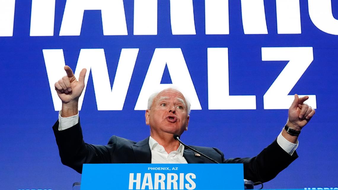 Vice presidential candidate Tim Walz to be at U-M game | wzzm13.com