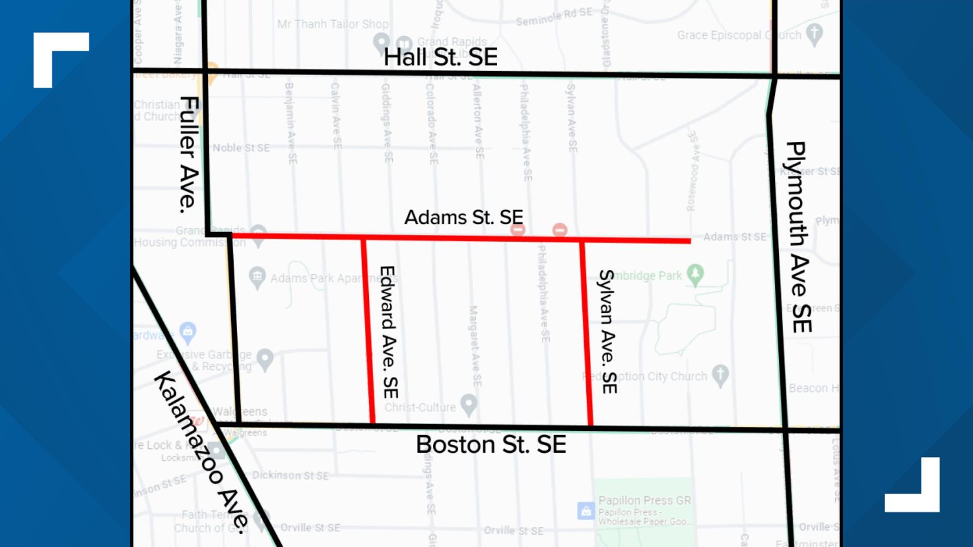 GR officials share map of area to avoid after water main break | wzzm13.com