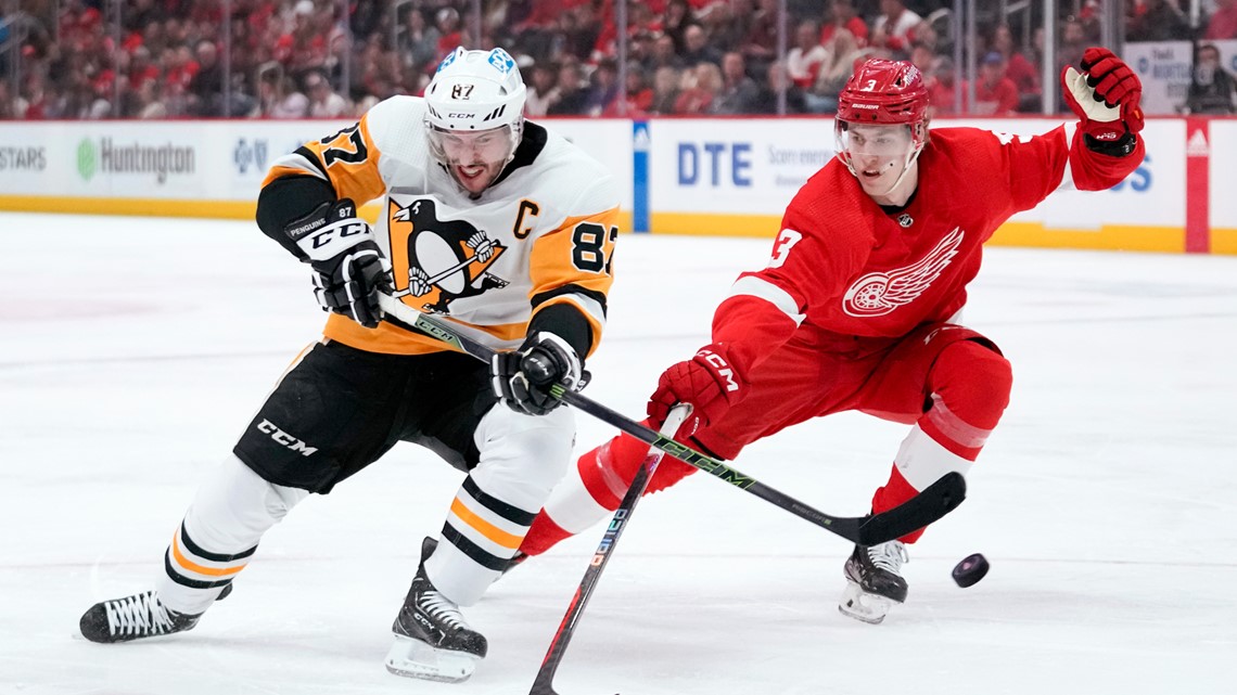 Crosby hits 1,500 point mark in career, Pens beat Red Wings | wzzm13.com