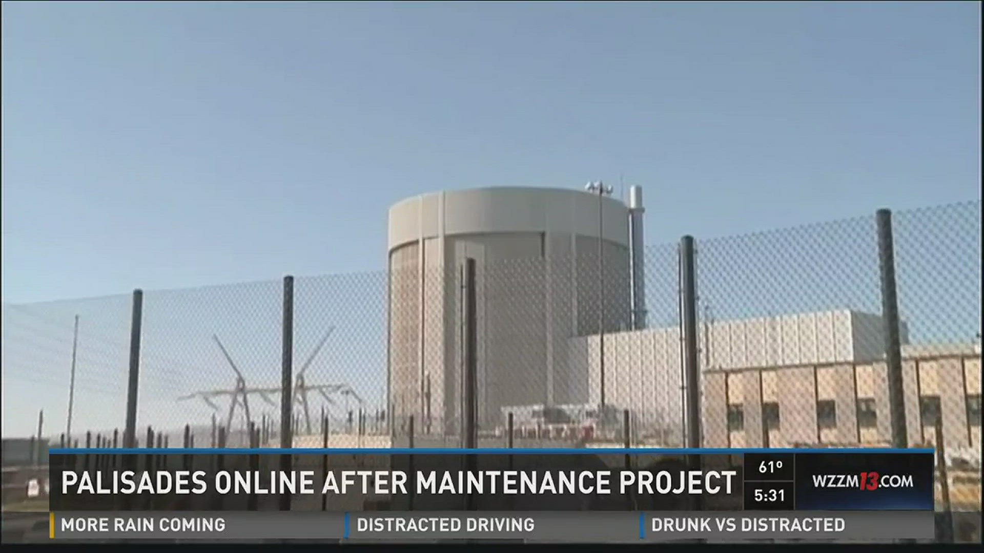 Palisades nuclear plant back in service after $58M project | wzzm13.com
