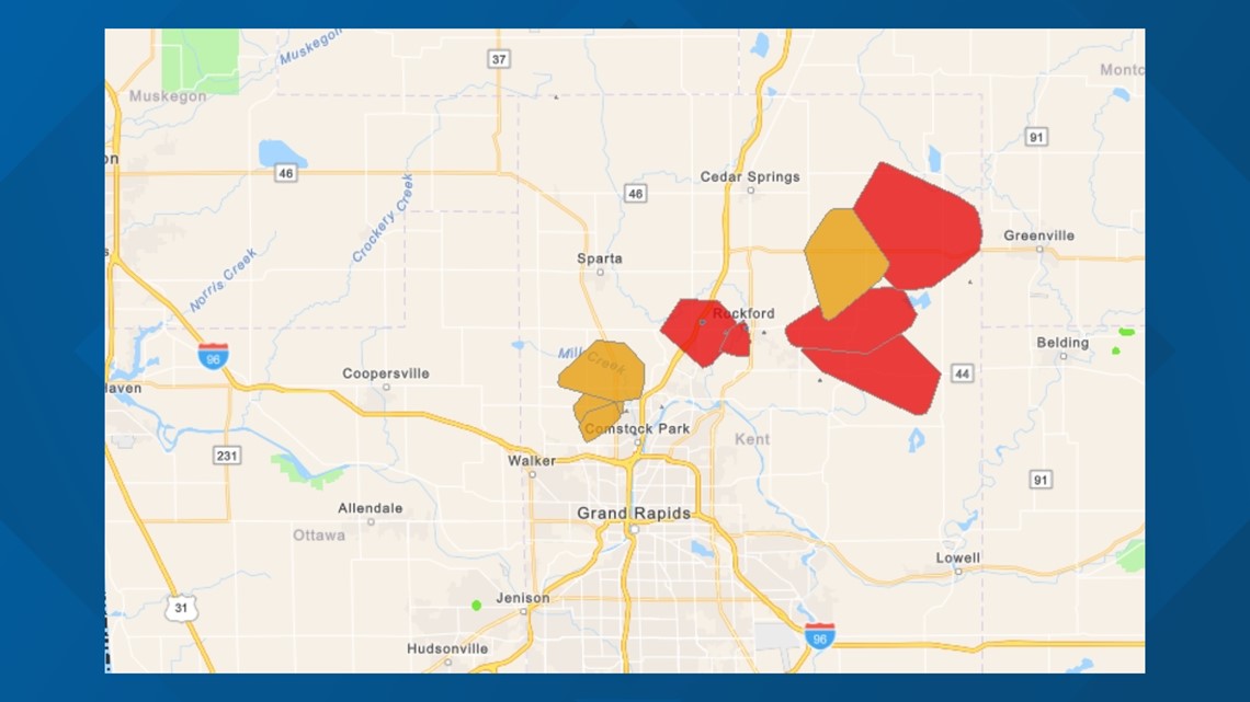 Kent County outage leaves thousands of customers without power | wzzm13.com