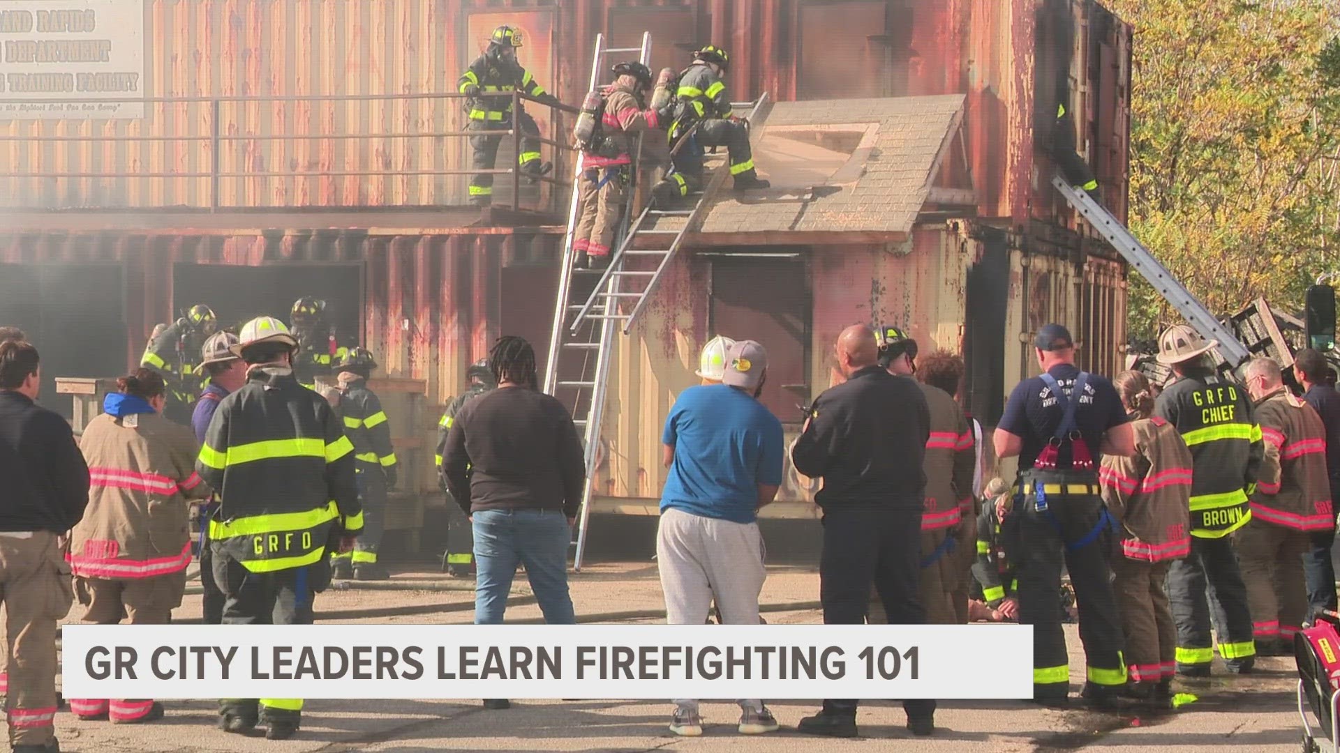 Grand Rapids city leaders learn firefighting 101 | wzzm13.com
