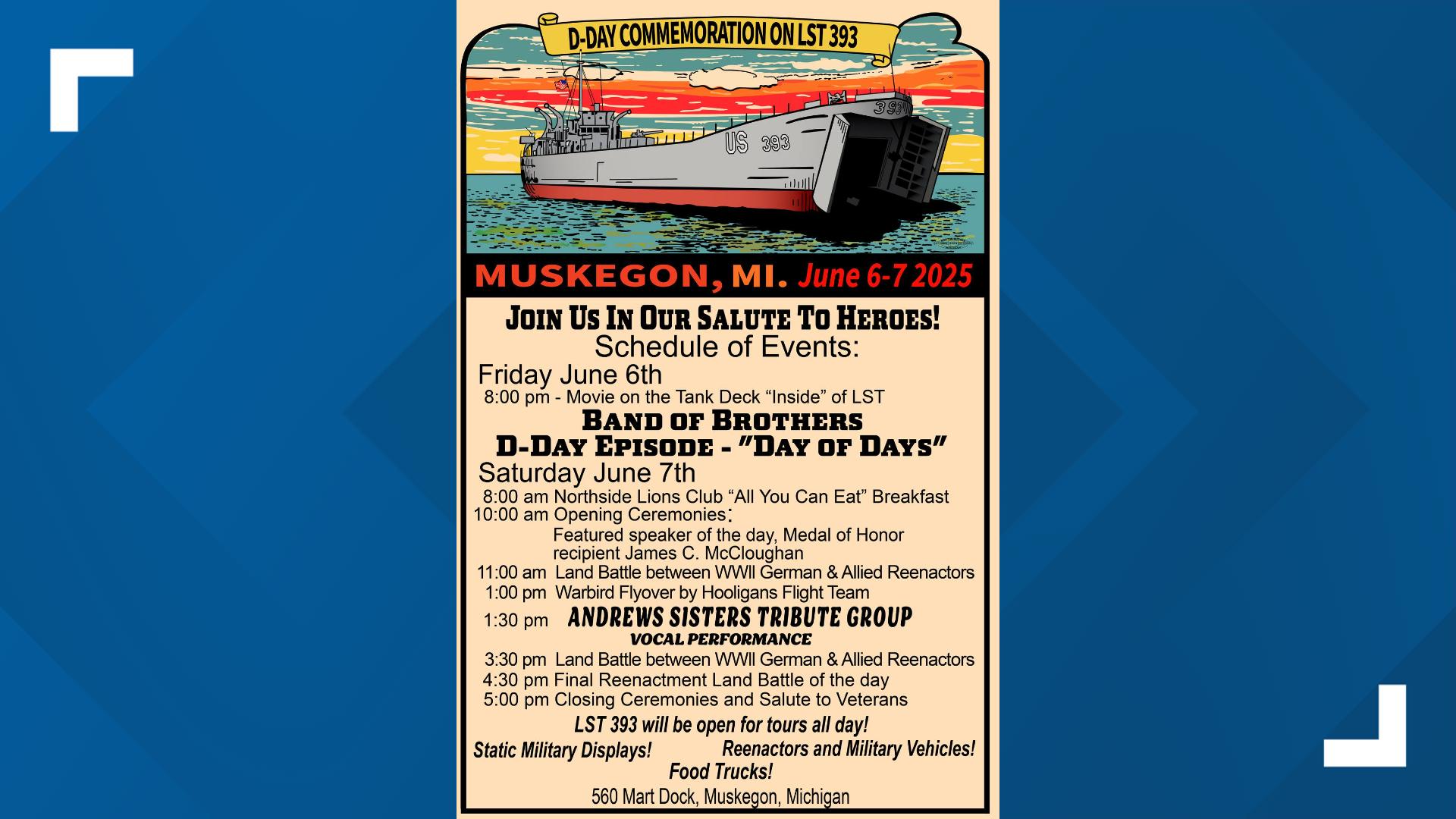 Muskegon hosts D-Day events on LST 393 warship | wzzm13.com