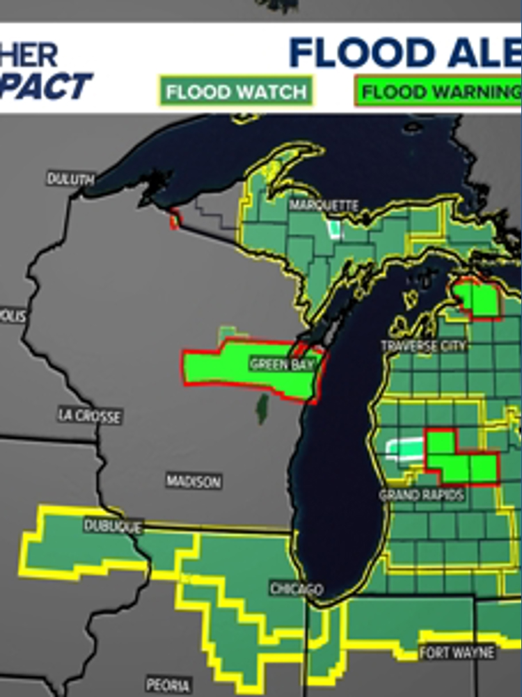 All but 2 counties in Michigan under flood watch through late Thursday ...