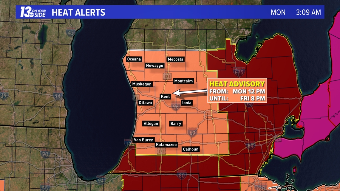 What to know about Heat Advisory in effect through Friday | wzzm13.com