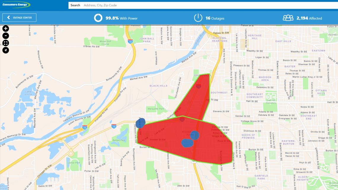 Crash prompts power outages in Grand Rapids | wzzm13.com