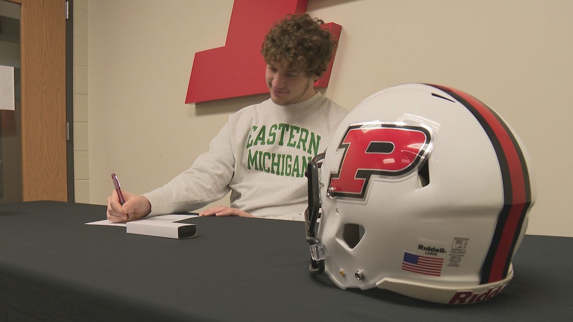 Fremont's Andrew Steger signs with Eastern Michigan | wzzm13.com