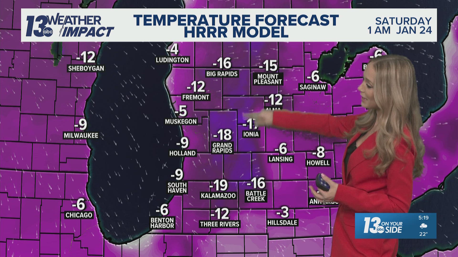 13 ON YOUR SIDE Forecast: On & Off Snow Continues; Dangerously Cold By ...