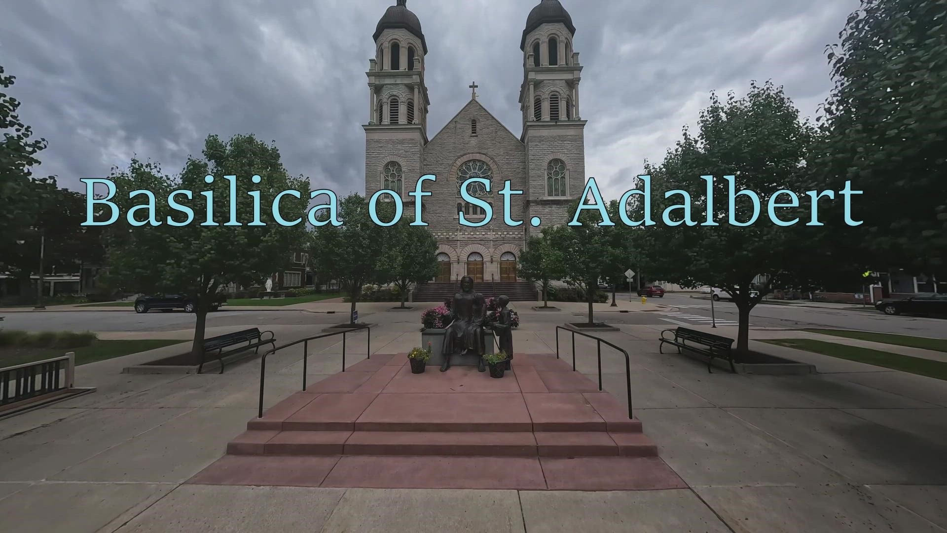 Drone footage of Basilica of St. Adalbert in Grand Rapids | wzzm13.com