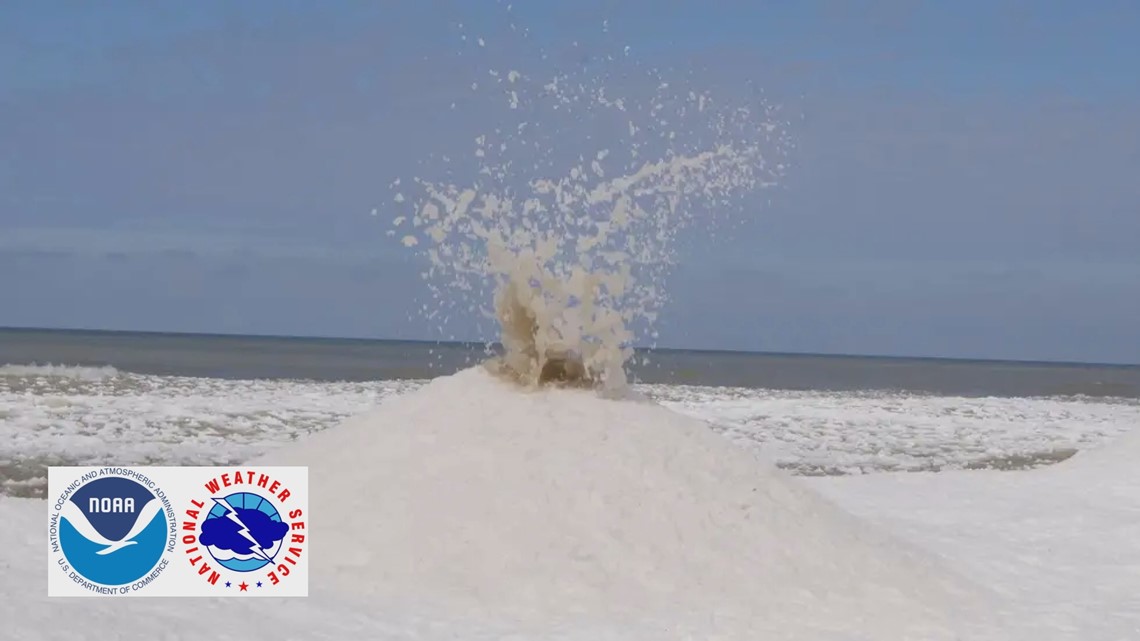 Sheriff's Office warns of 'ice volcanoes' | wzzm13.com