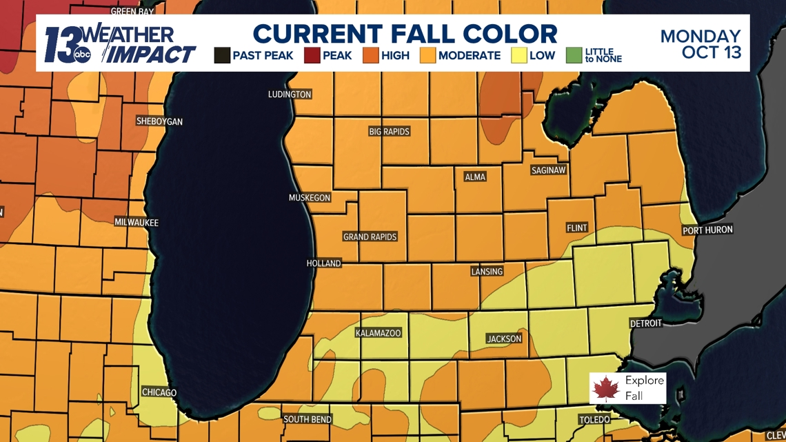 Peak fall color to occur in one to two weeks in West Michigan | wzzm13.com