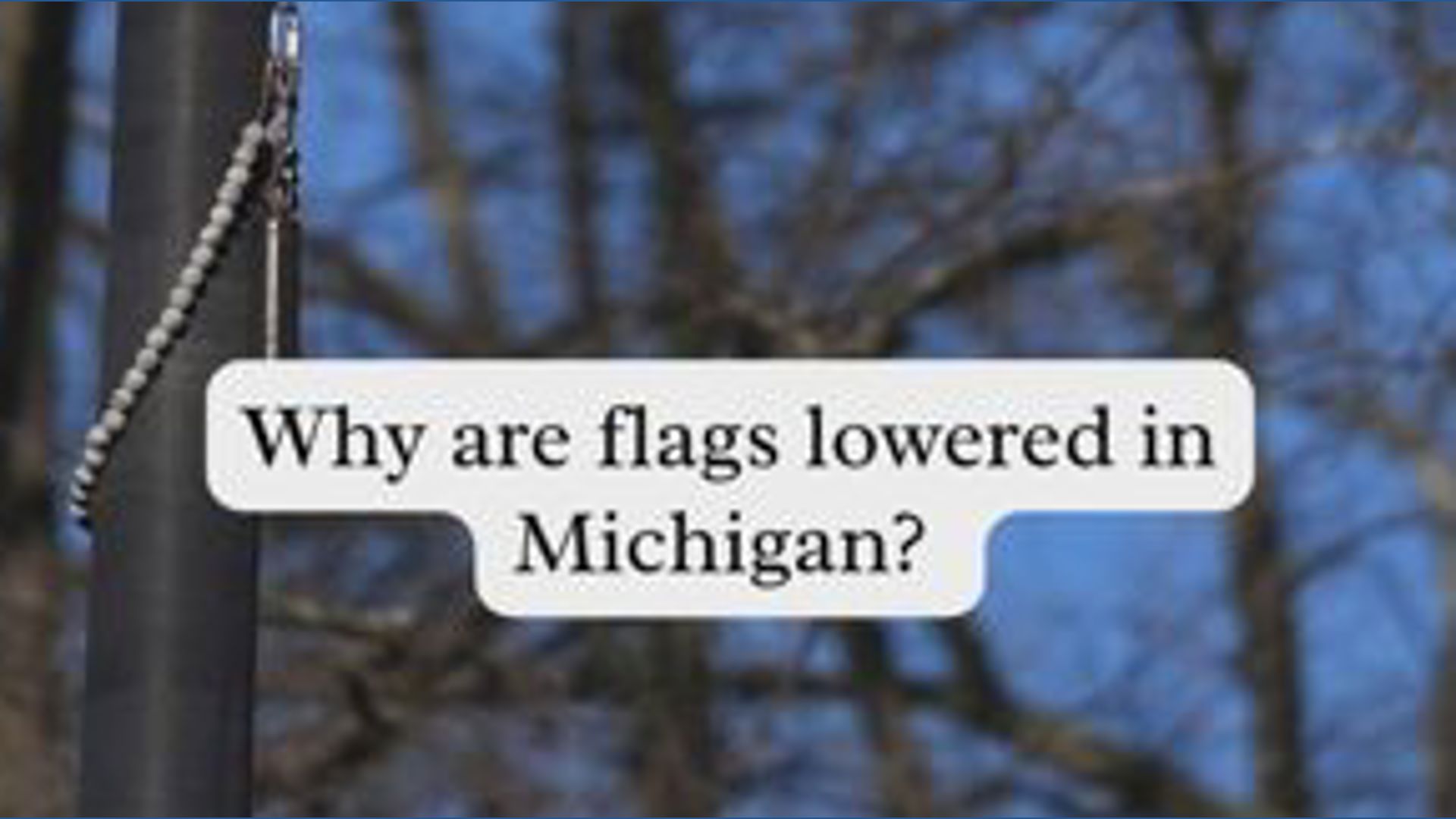 Why flags are lowered in Michigan | wzzm13.com