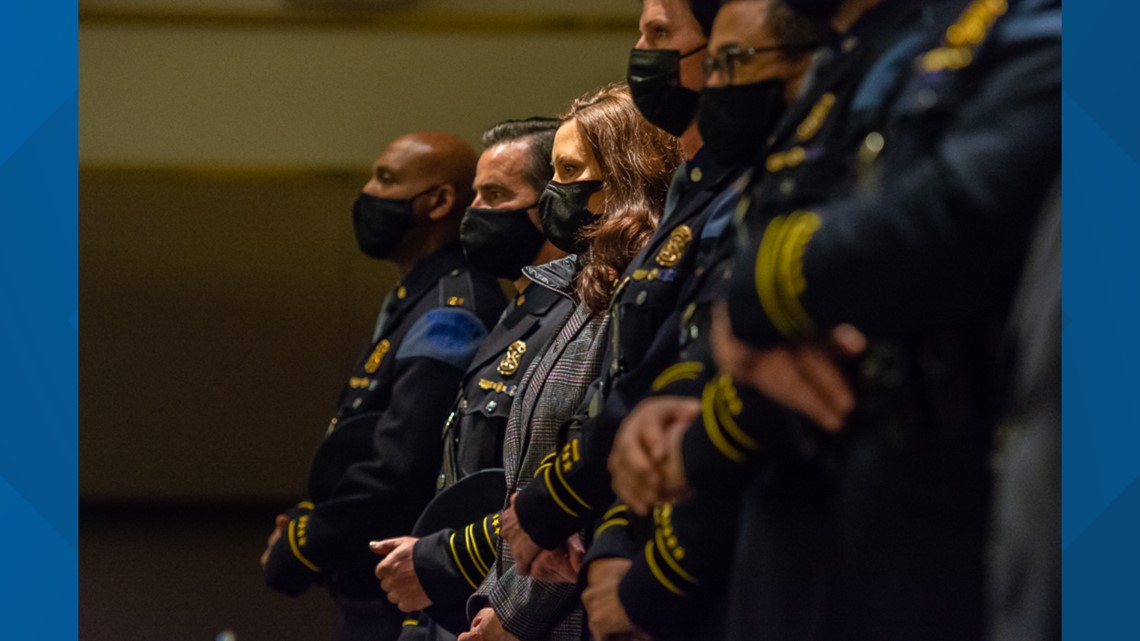 Gov. Whitmer welcomes 50 new Michigan State Police troopers | wzzm13.com