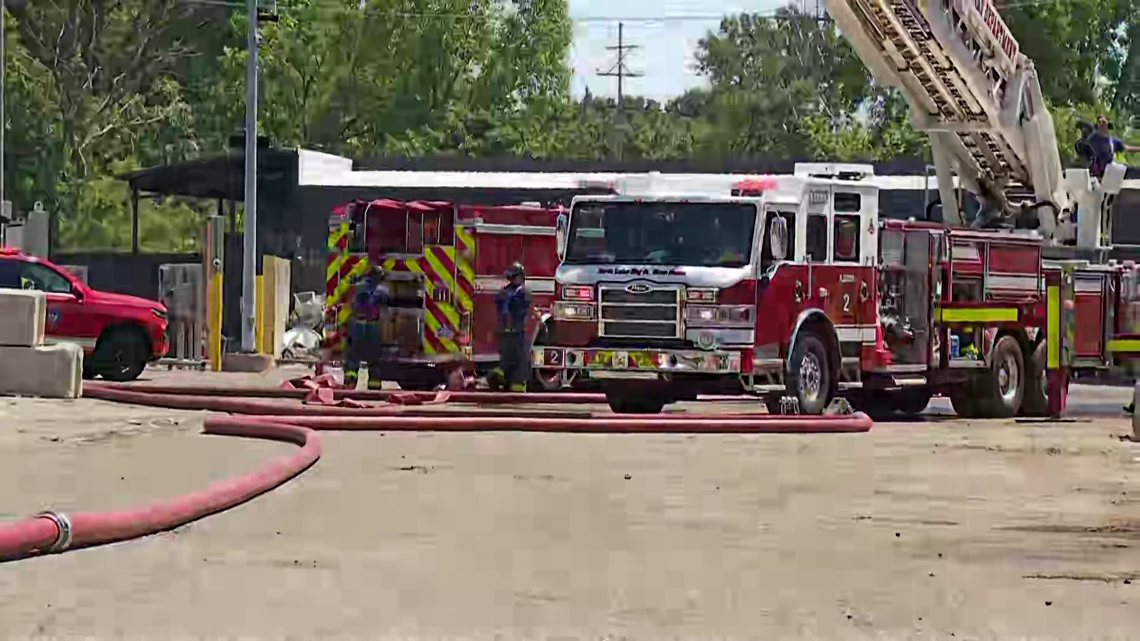 Grand Rapids Firefighters tackle fire at metal scrap yard | wzzm13.com