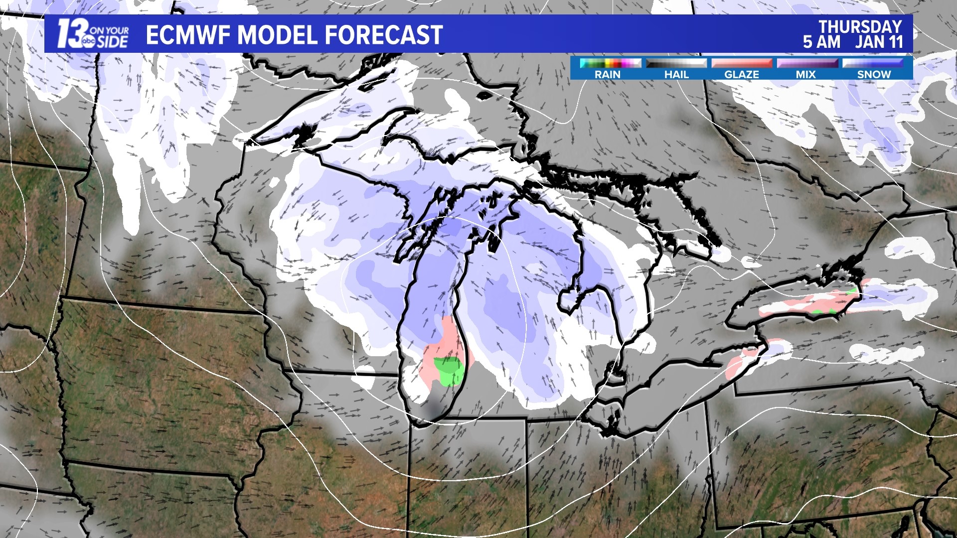 Winter storm tracker | Timeline of snow expected in Michigan | wzzm13.com
