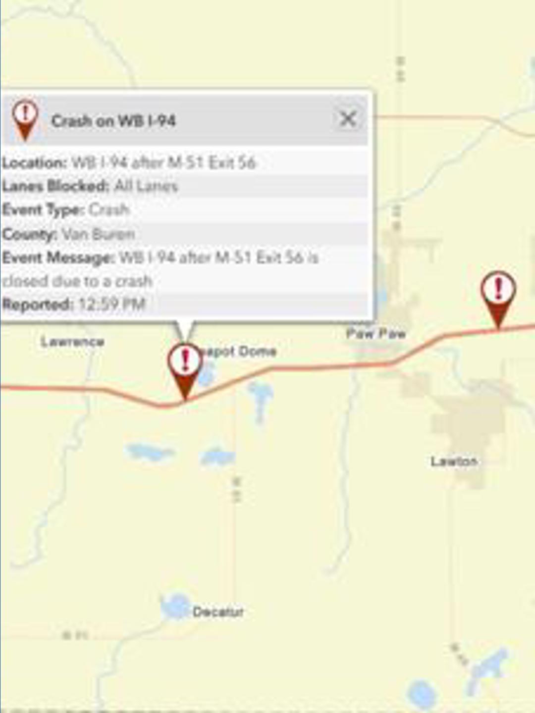 MDOT: Westbound I-94 after M-51 closed due to a crash | wzzm13.com