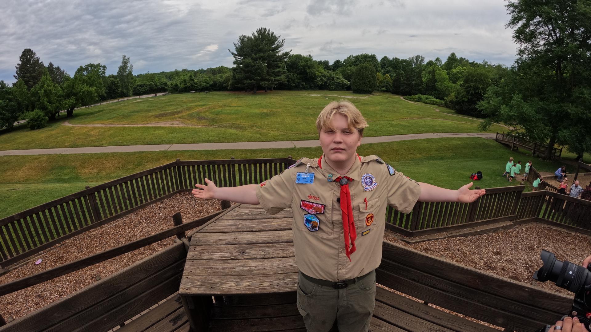 Teen Scout restoring historic US map in Hager Park | wzzm13.com
