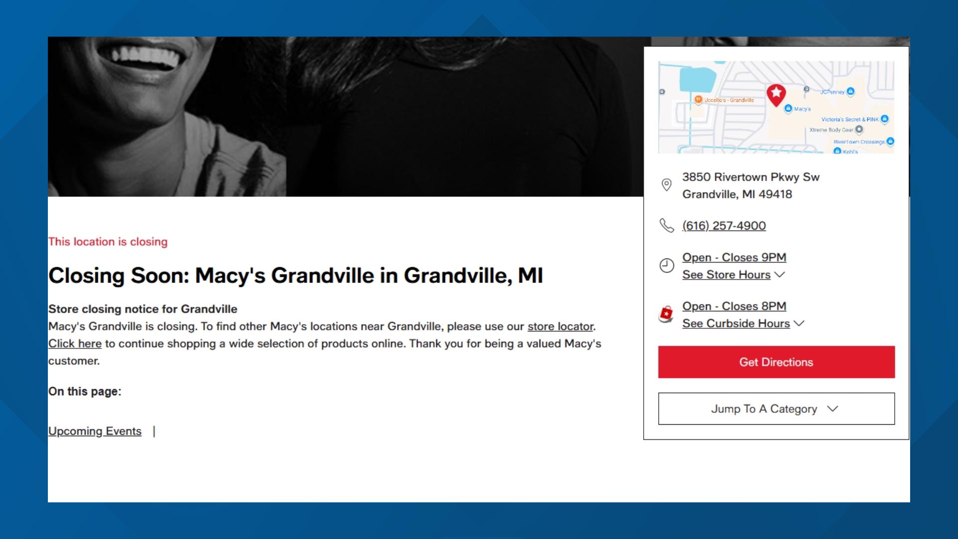 Macy's announces closure of Grandville location inside Rivertown ...