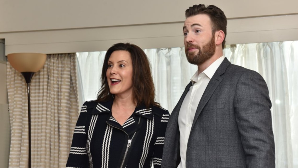 Whitmer meets with Chris Evans from 'Captain America' | wzzm13.com
