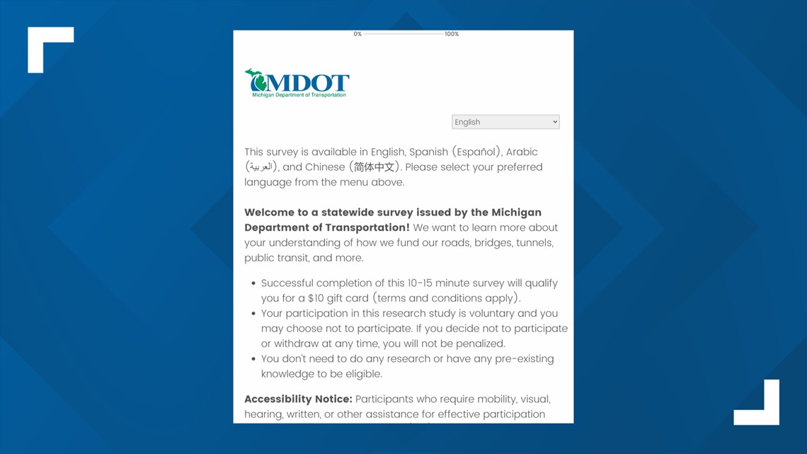 MDOT paying Michiganders $10 to complete road usage survey | wzzm13.com