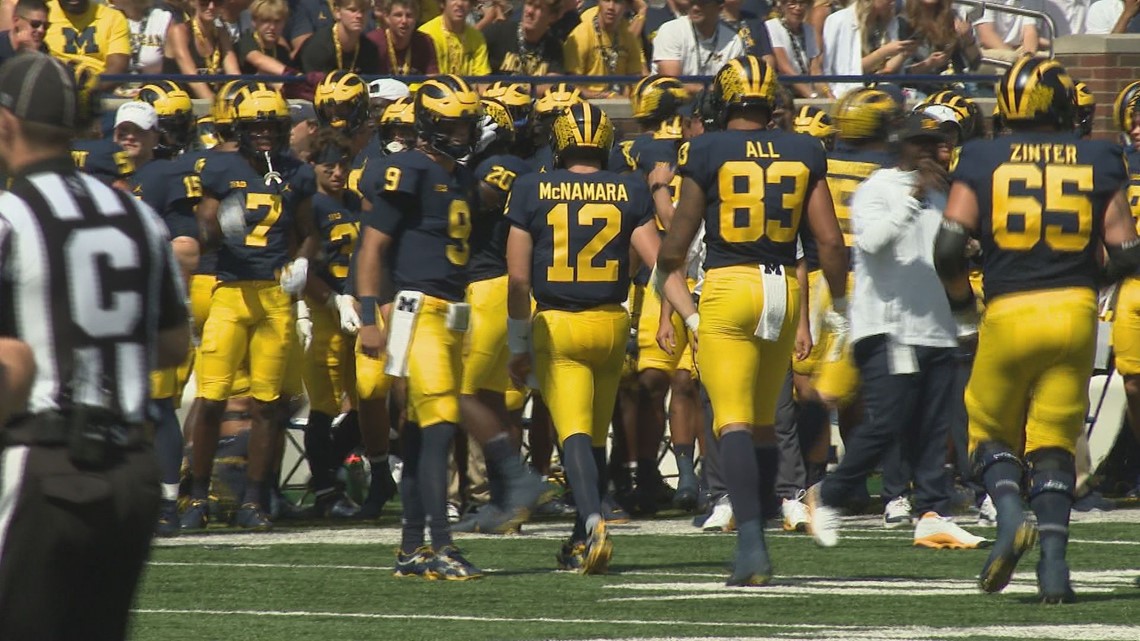 Michigan tight end Erick All becomes a father before kick off | wzzm13.com