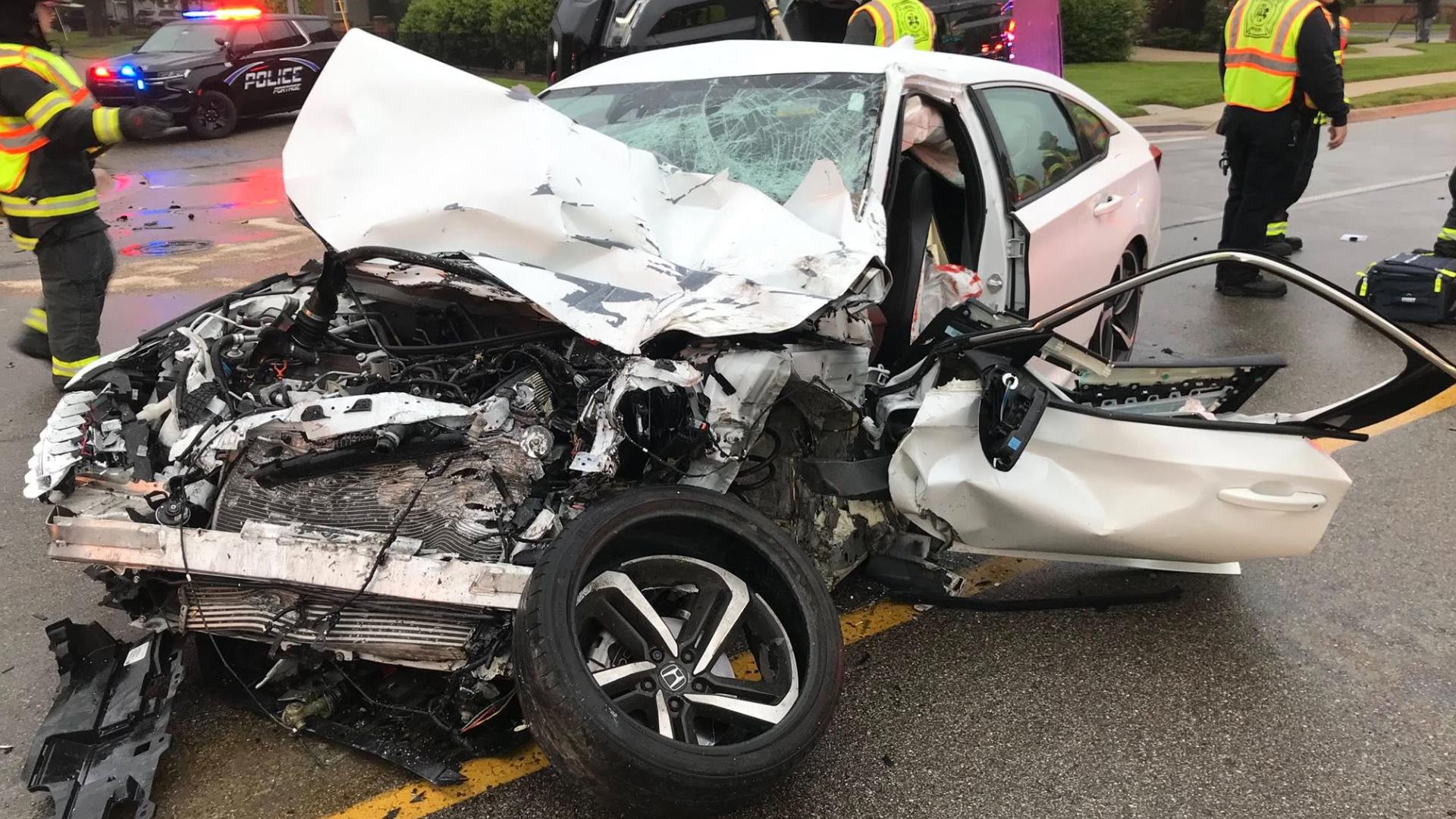 Car and truck crash in Portage injures two | wzzm13.com