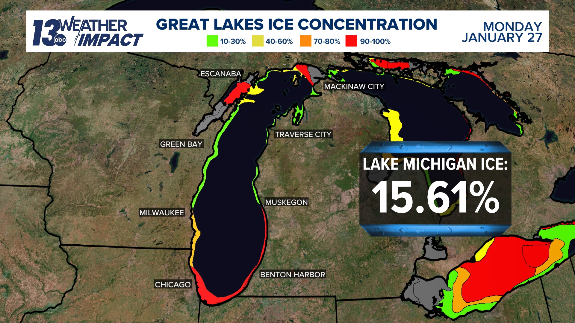 Seasonal snowfall and Great Lakes ice coverage increase following ...