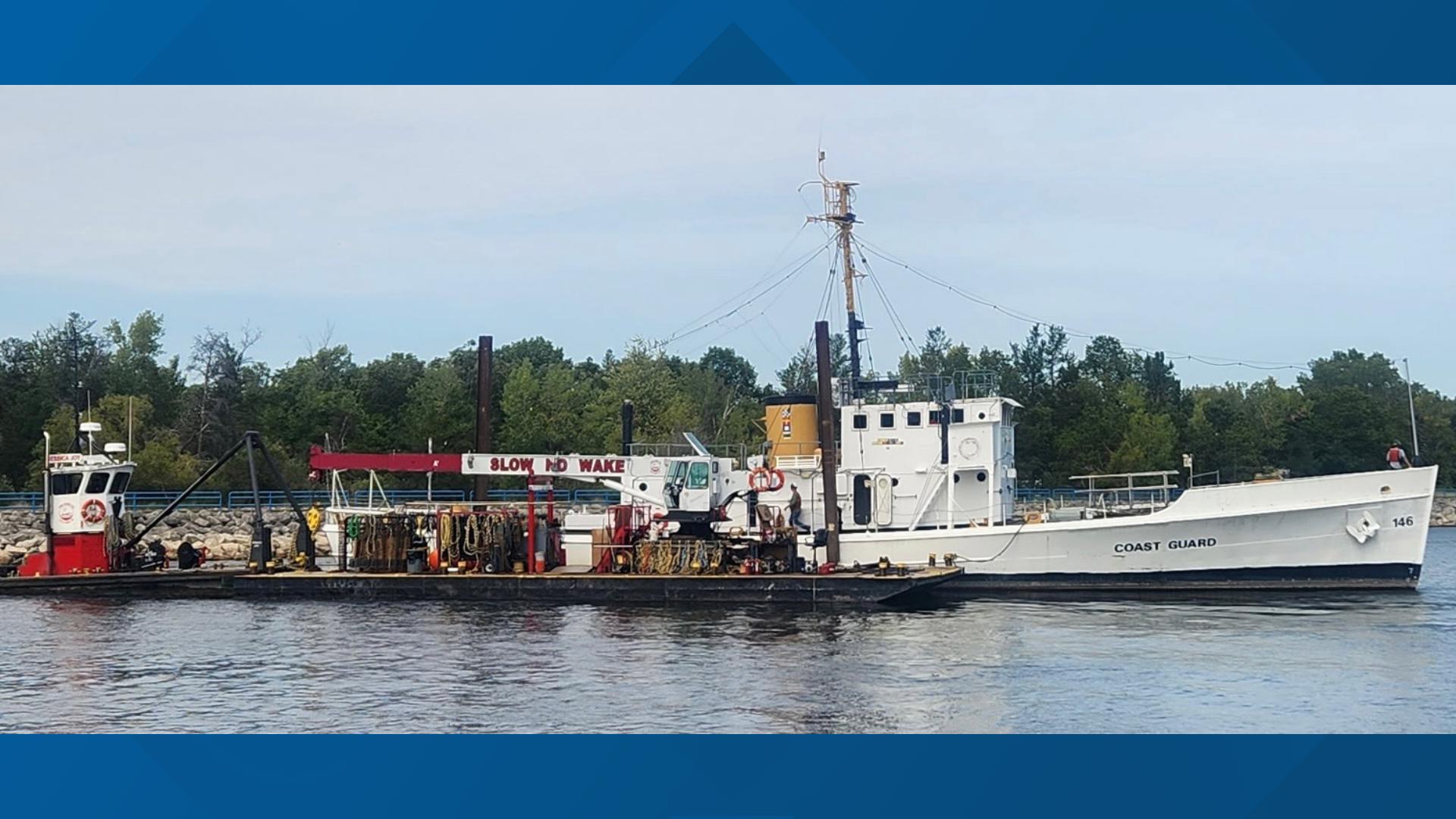 Coast Guard Cutter McLane leaves Muskegon Silversides museum | wzzm13.com