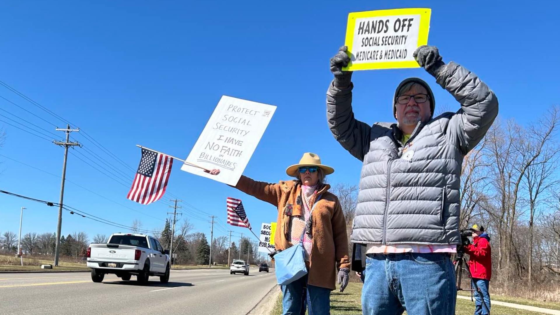 Protesters rally against SSA changes in Grand Rapids | wzzm13.com