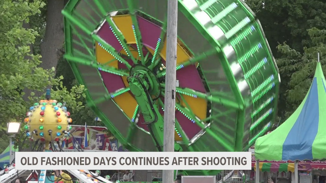 Old Fashioned Days Festival continues as scheduled after shooting the ...
