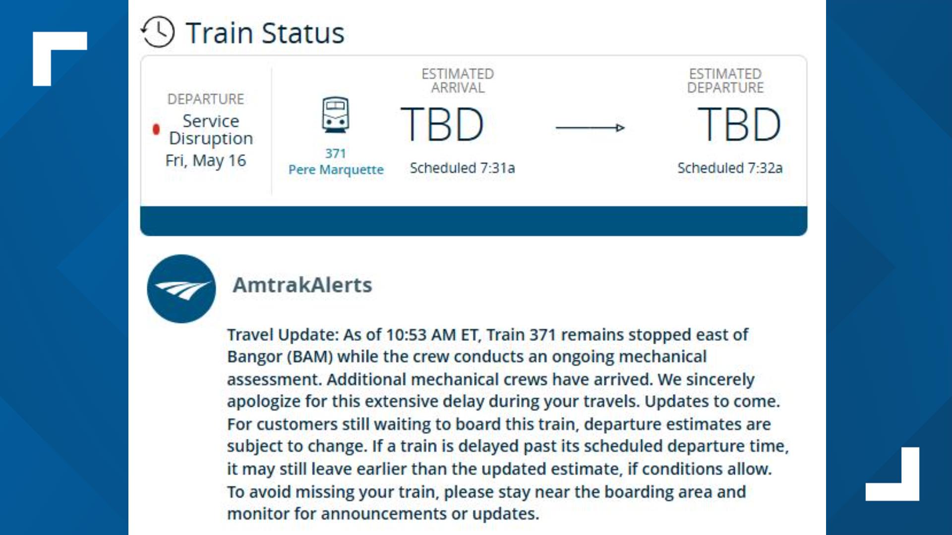 Amtrak train traveling to Chicago delayed after hitting tree on the ...