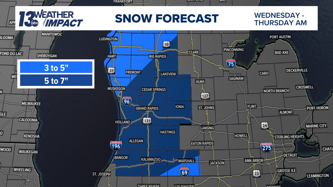 Weather Impact Alert |Tracking impactful winter storm in West Michigan ...