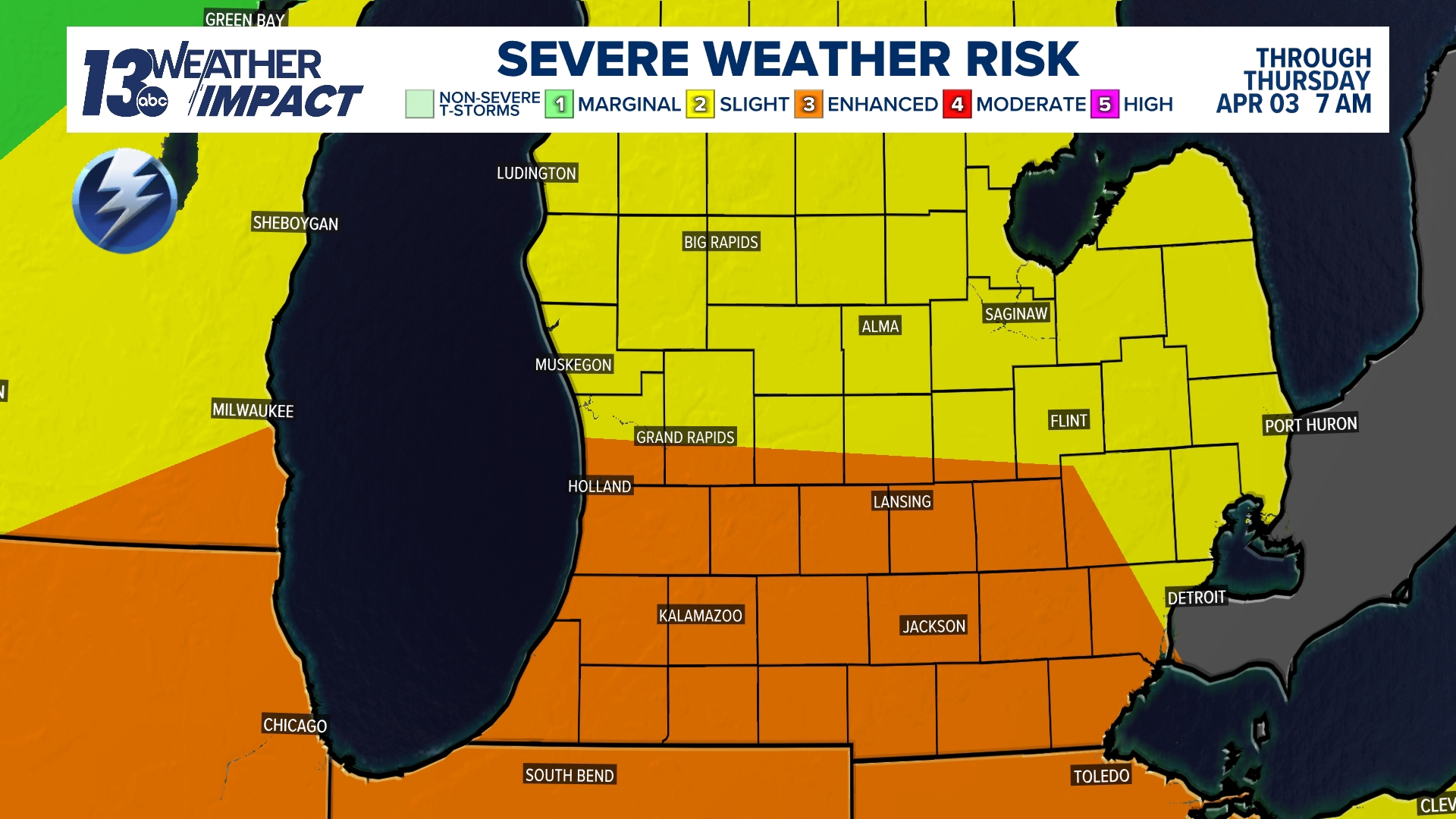 West Michigan faces another severe weather threat Wednesday | wzzm13.com